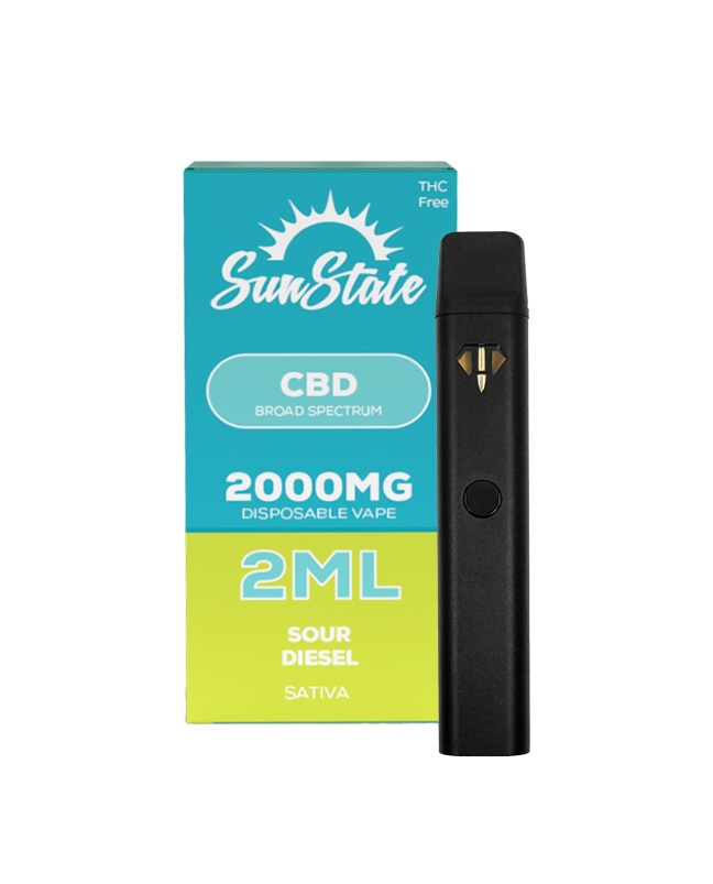 Cbd Broad Spectrum Disposable Vape Sativa Sour Diesel 2ml 2000mg